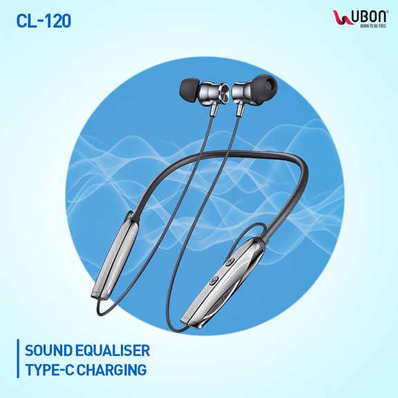UBON CL-120 ENC Magnetic Wireless Neckband | ubonindia.com