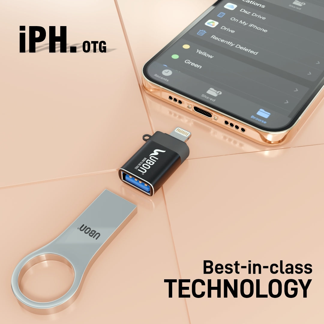 Buy Online Ubon OTG-499, iPhone OTG Connector | Fast Data Transfer Rate ...
