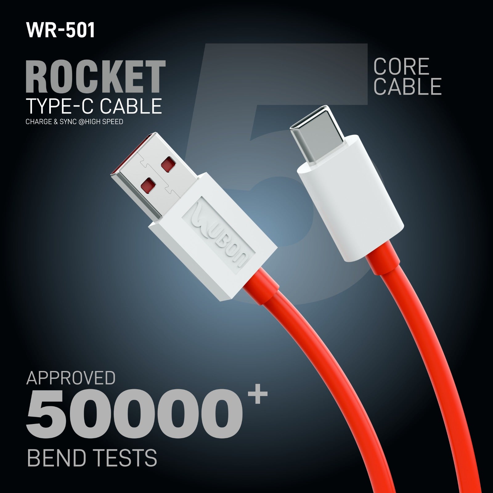 WR-501 - 1 meter, 65W High-Speed Charging Cable with Type-C port ...
